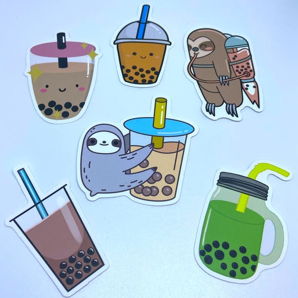 Accessories | Boba Tea Graffiti Stickers | Poshmark